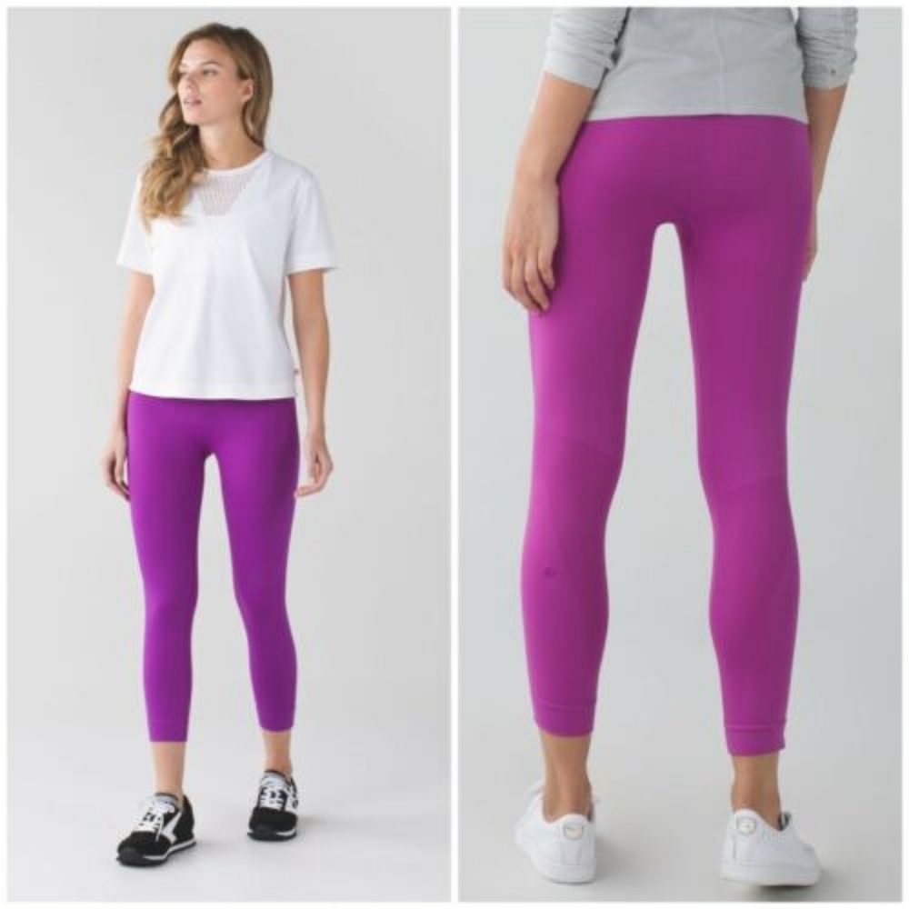 Lululemon Zoned In Compression Tights Tender Violet - Gem